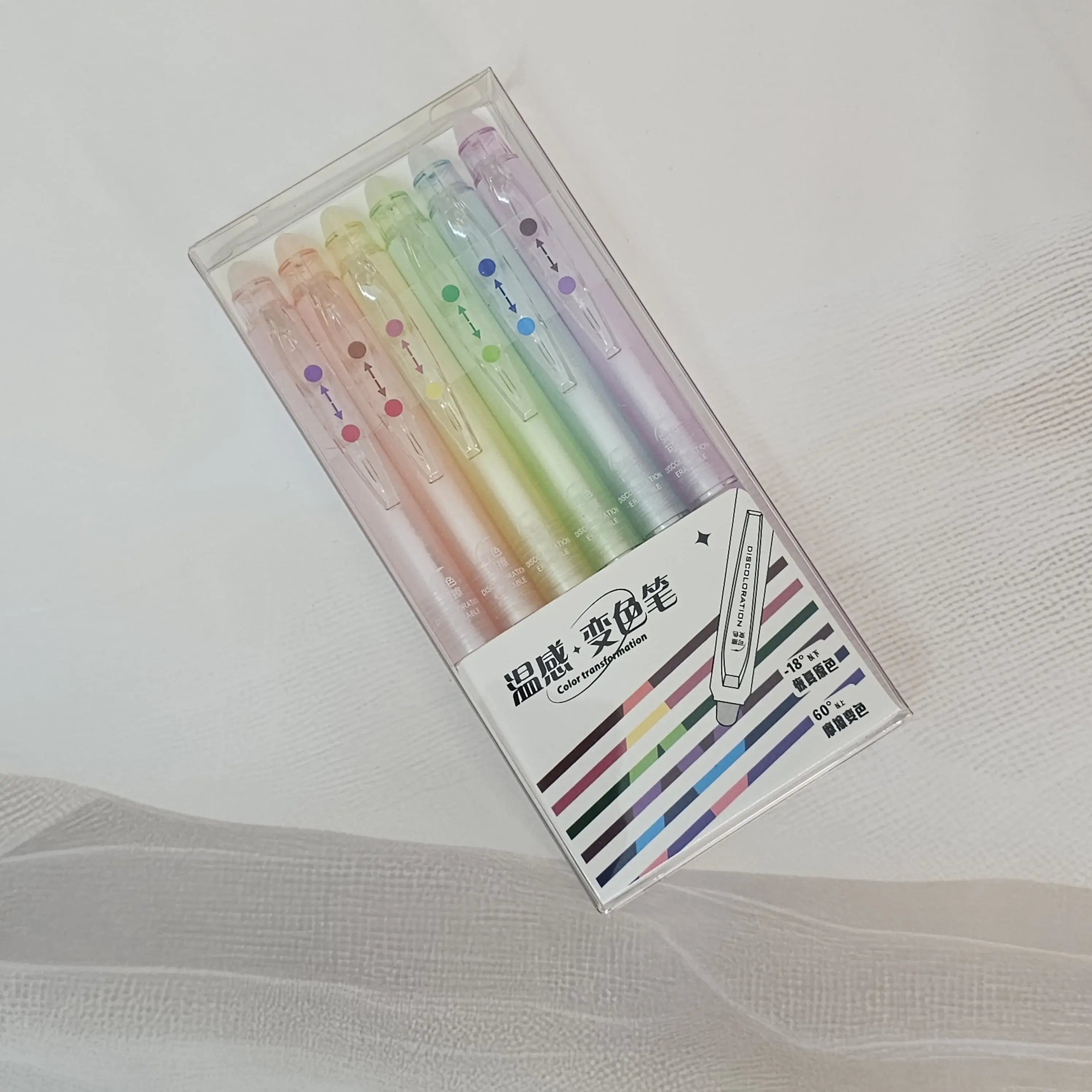 Color Changing Gel Pen with Eraser - 6 pcs Color pen