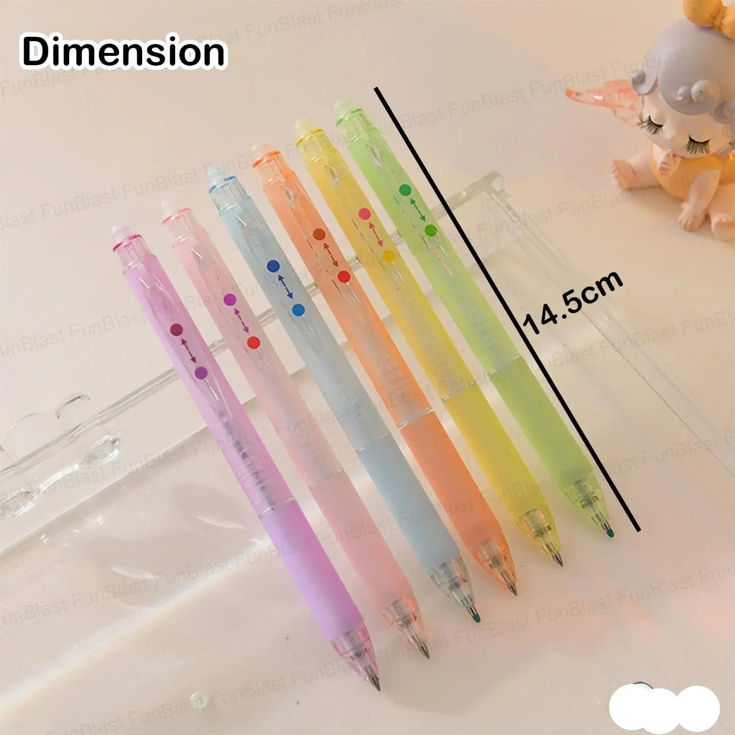 Color Changing Gel Pen with Eraser - 6 pcs Color pen